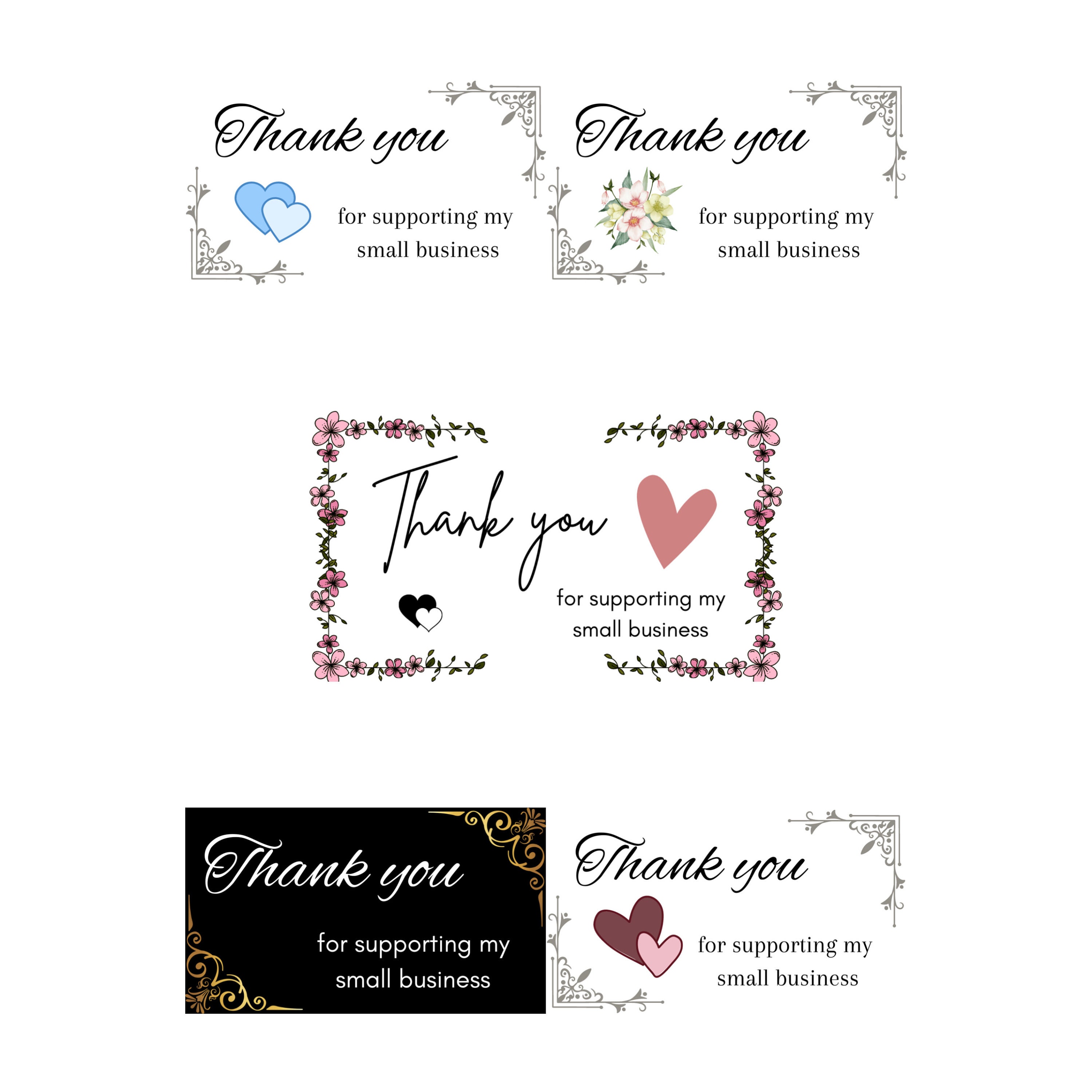 Printable Thank You Card Templates - Etsy