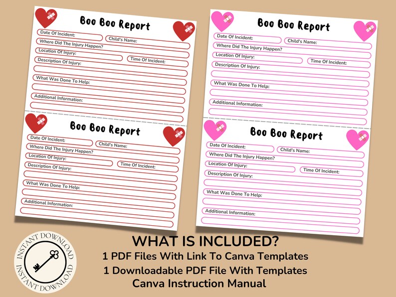 Daycare Template Childcare Printables Canva Template Daycare Forms ...