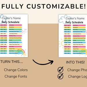 Daycare Template Childcare Printables Canva Template Daycare Forms ...