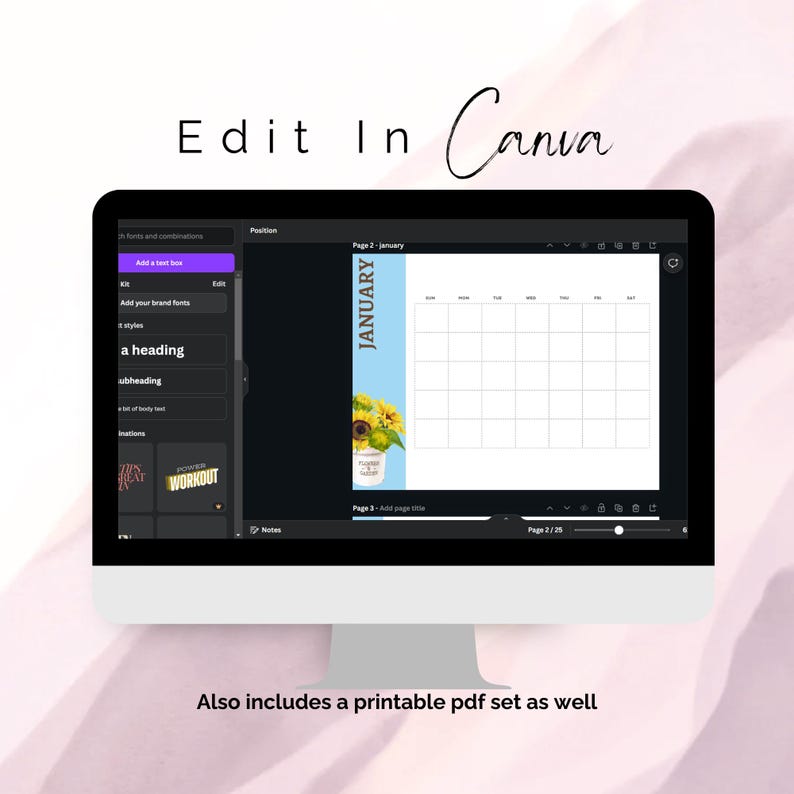 Sunflower Parent Bulletin Board Kit | Editable Canva, Printable PDF ...