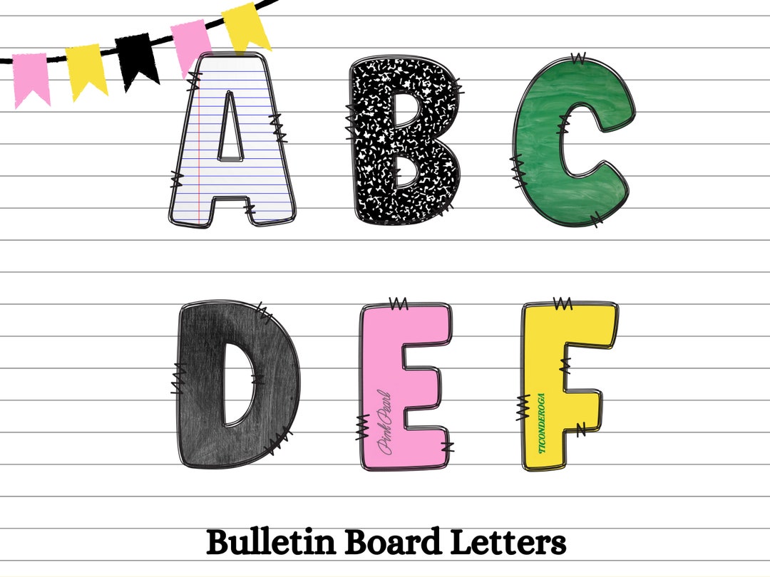 Printable Bulletin Board Letters Alphabet Letters Elementary Font Diy ...