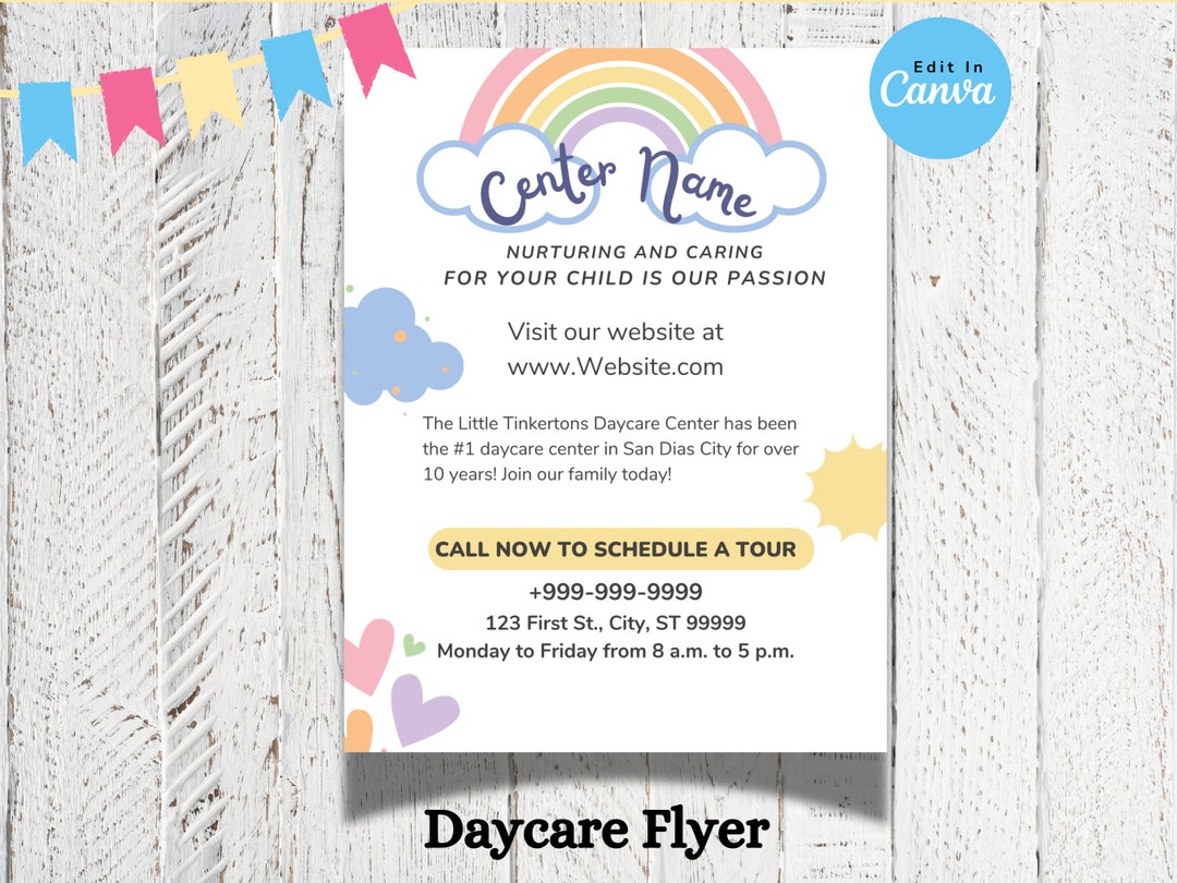 Daycare Template Childcare Printables Canva Template Daycare Forms ...