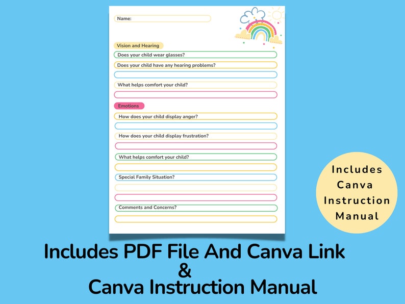 Daycare Template Childcare Printables Canva Template Daycare - Etsy