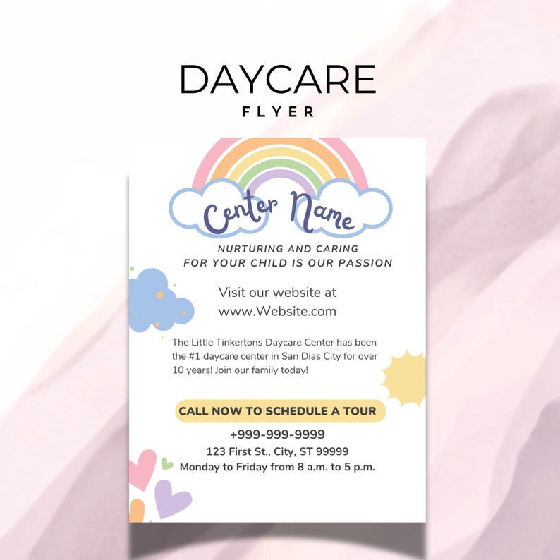 Daycare Template Childcare Printables Canva Template Daycare Forms ...