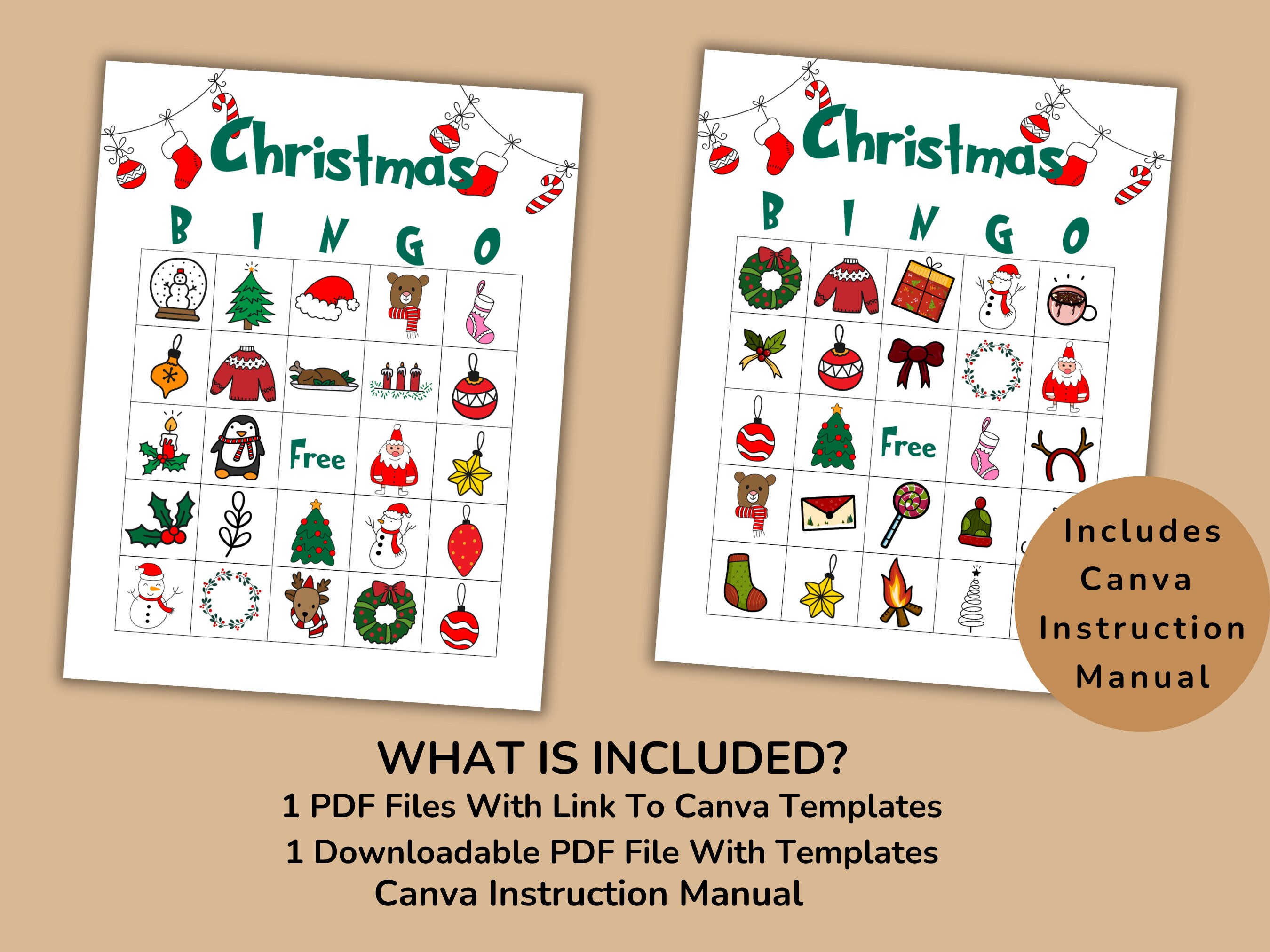 Christmas Bingo 40 Christmas Bingo Cards Kids Christmas Activity Party ...