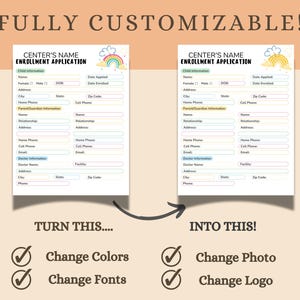Daycare Template Childcare Printables Canva Template Daycare Forms ...