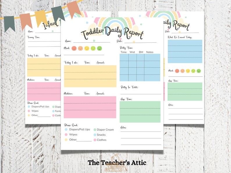Daycare Template Childcare Printables Canva Template Daycare - Etsy