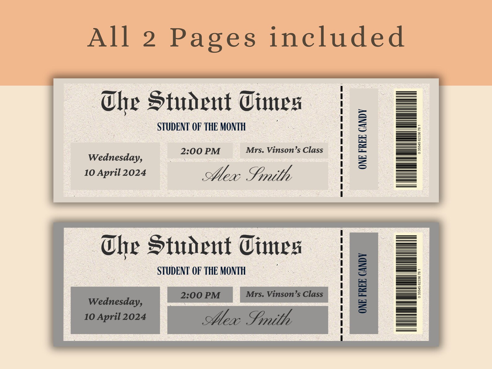 Student of the Month Certificate Printable School Award Classroom ...