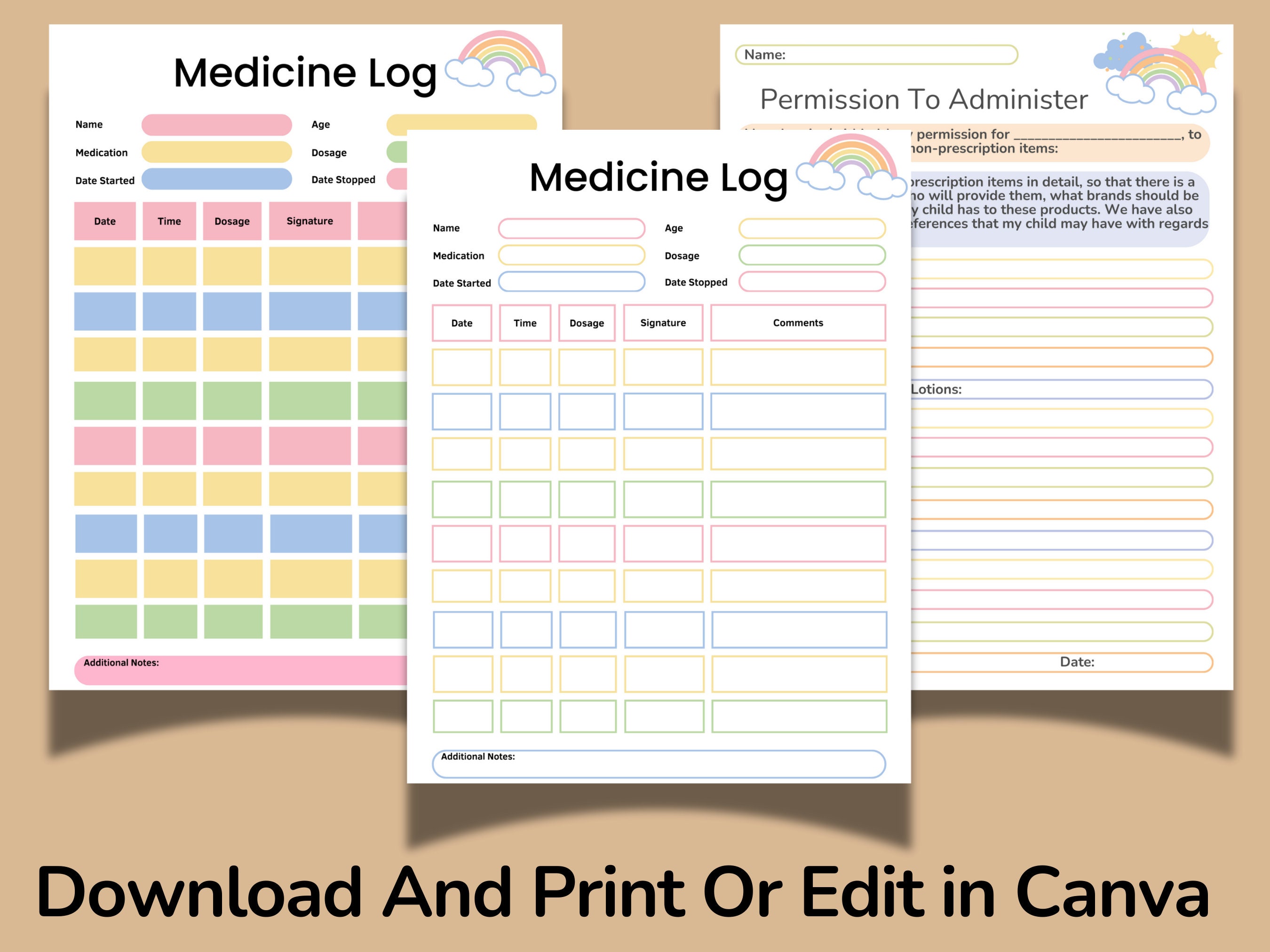Daycare Form Bundle Canva Templates Daycare Starter Kit for Preschool ...