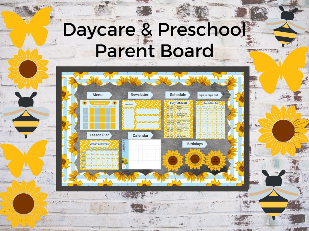 Bulletin Board for Preschool Bulletin Board Kit Daycare Template ...