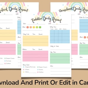 Daycare Template Childcare Printables Canva Template Daycare Forms ...