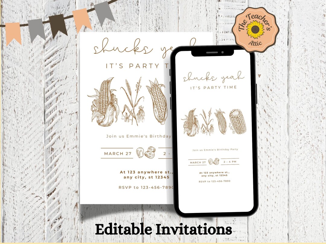 Corn Maze Invitation Fall Harvest Festival Party Halloween Thanksgiving ...