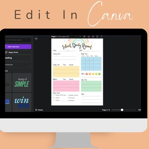 Daycare Template Childcare Printables Canva Template Daycare Forms ...