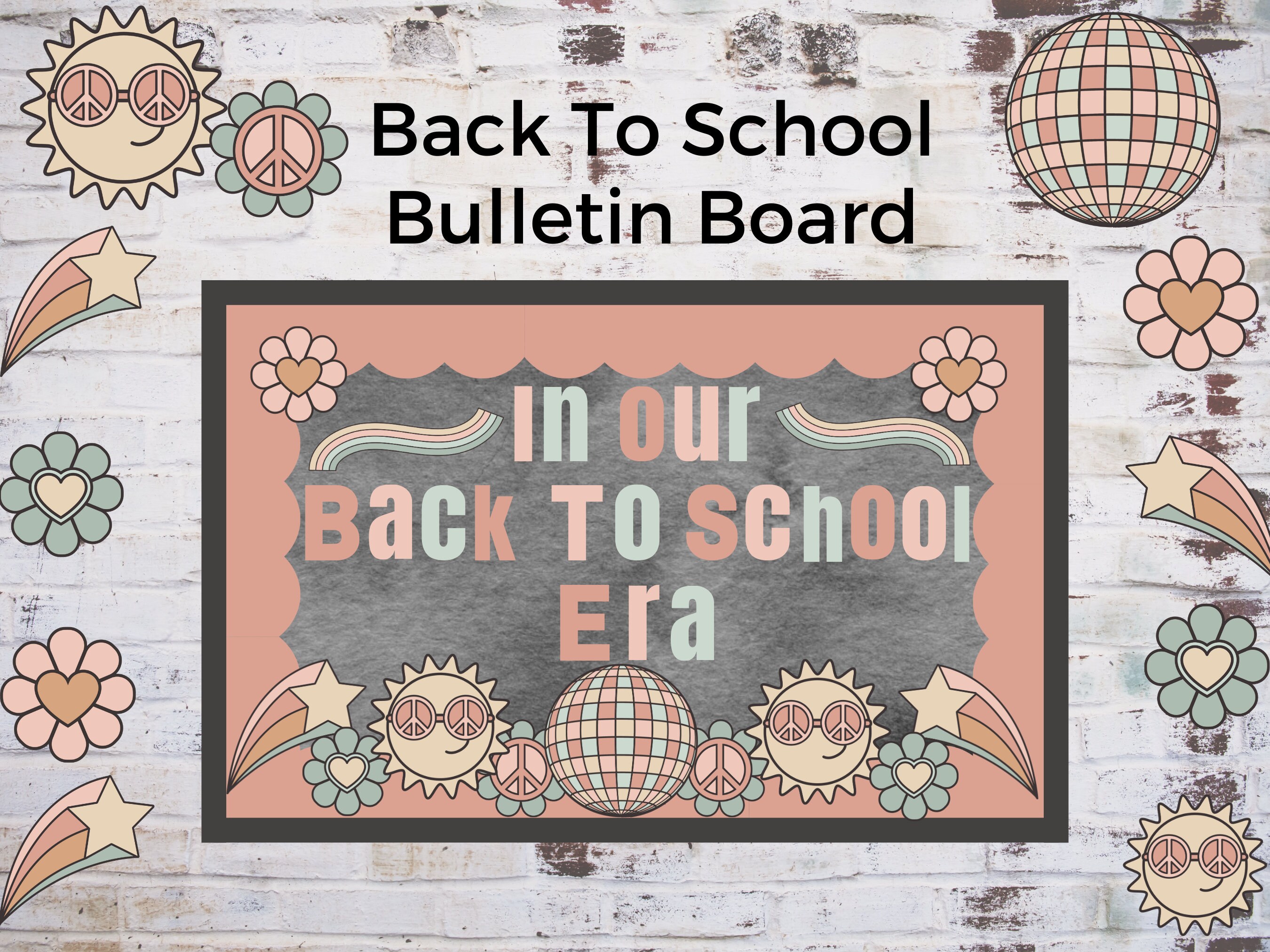 Retro Bulletin Board for Preschool Bulletin Board Kit Daycare Template ...