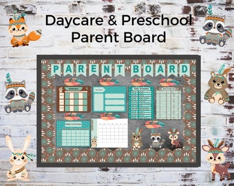 Retro Bulletin Board for Preschool Bulletin Board Kit Daycare Template ...