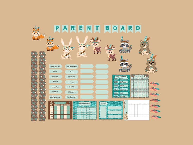 Bulletin Board for Preschool Bulletin Board Kit Daycare Template ...
