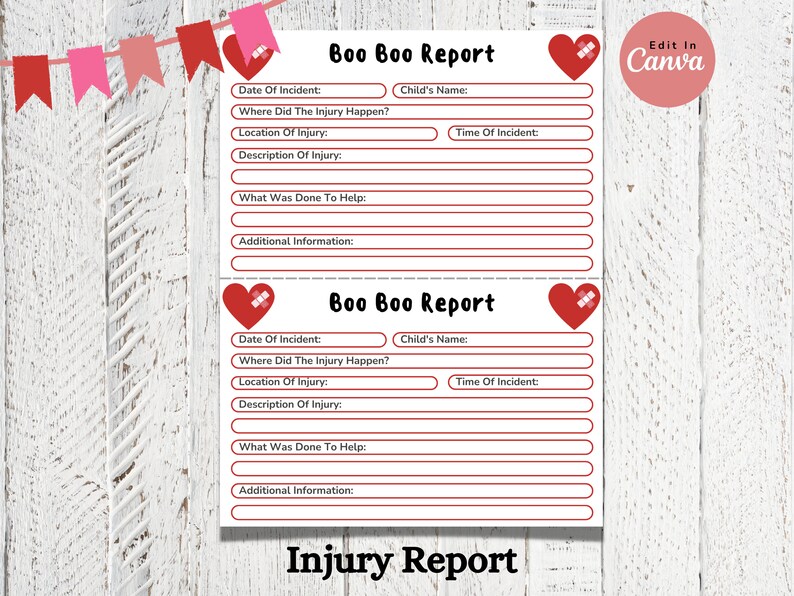 Daycare Template Childcare Printables Canva Template Daycare Forms ...