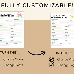 Daycare Template Childcare Printables Canva Template Daycare Forms ...