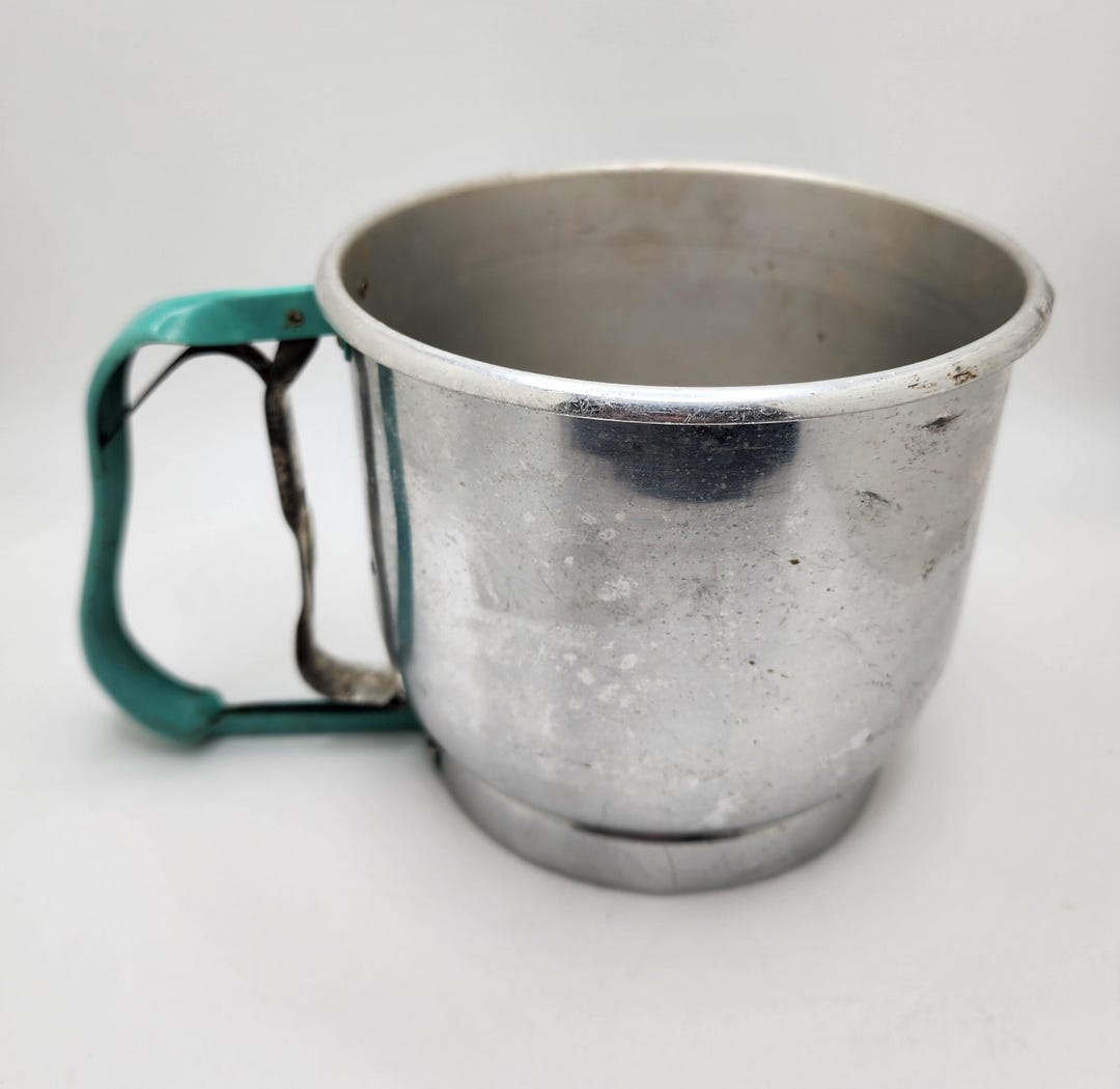 Vintage Foley Turquoise Metal Sifter - Etsy