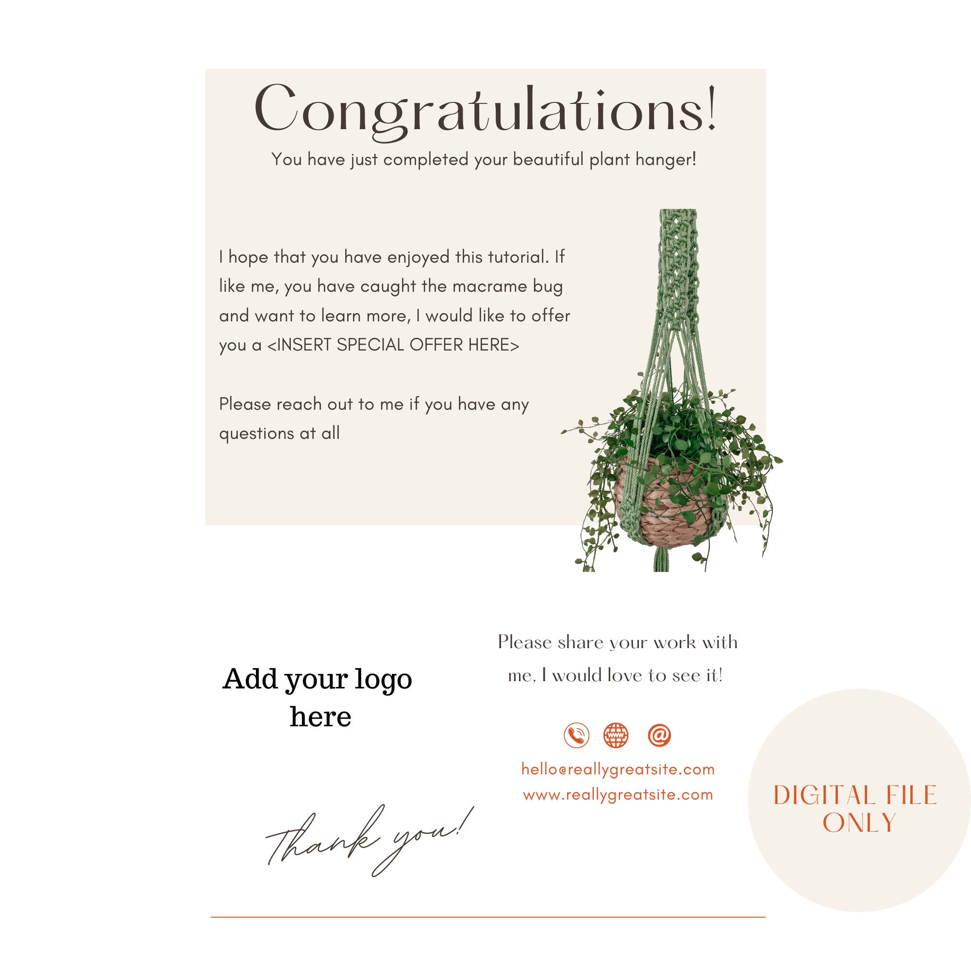 Macrame Digital Plant Hanger Pattern Macrame Tutorial - Etsy