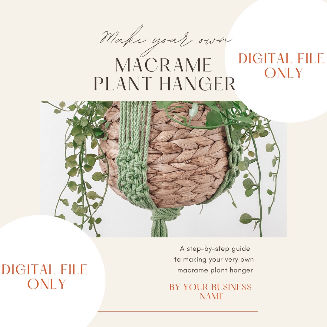Macrame Digital Plant Hanger Pattern, Macrame Tutorial, Macrame Pdf ...