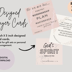 Identity in Christ -digital Download Prayer Cards 3x3 Size - Etsy