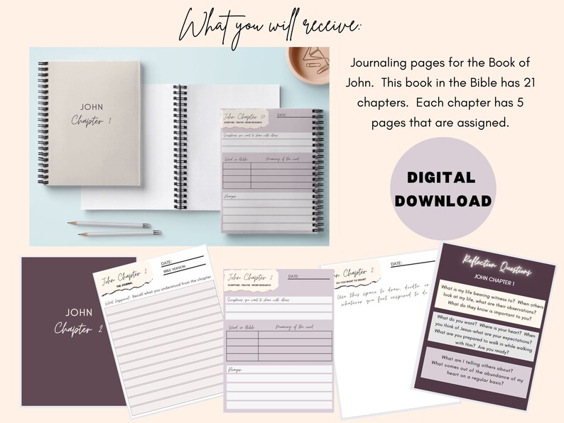Printable Bible Study and Journal/book of John/bible Help/bible ...