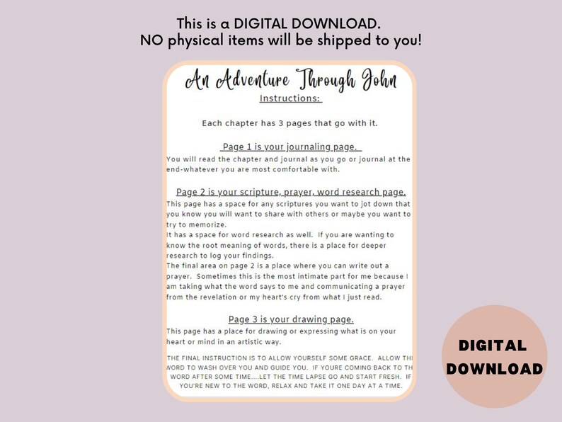 Printable Bible Study and Journal/book of John/bible Help/bible ...