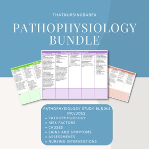 Nursing School Pathophysiology Study Guide 16 Diseases - Etsy