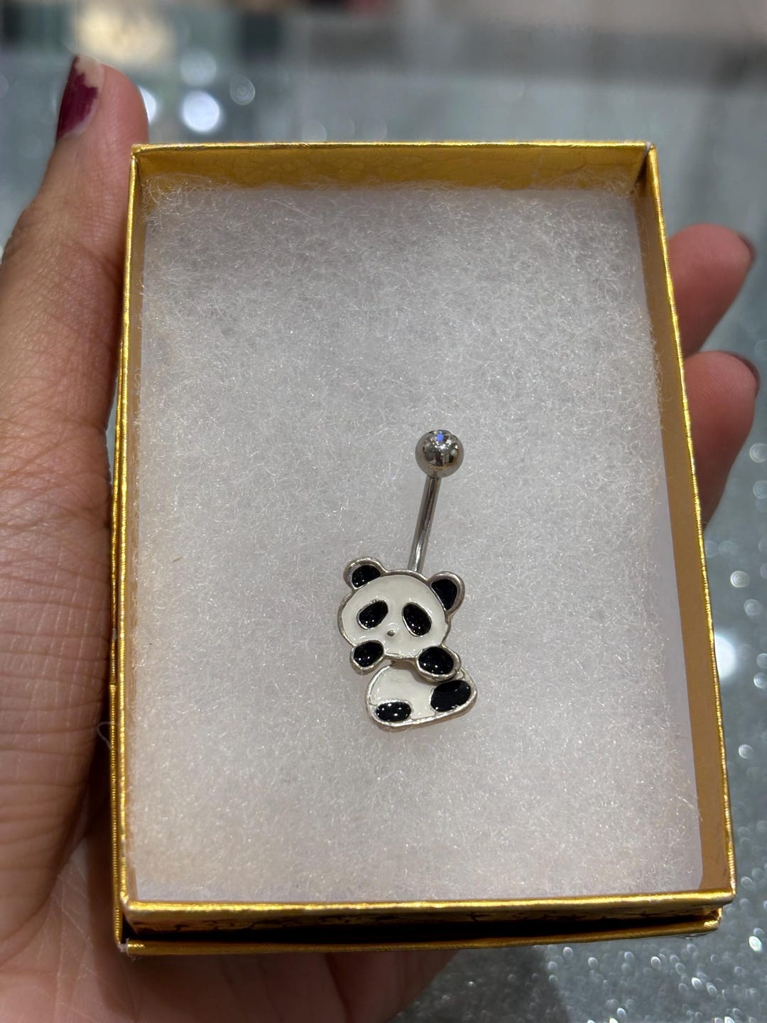 Cute Panda Bear Hypoallergic Surgical Steel Belly/navel Ring - Etsy