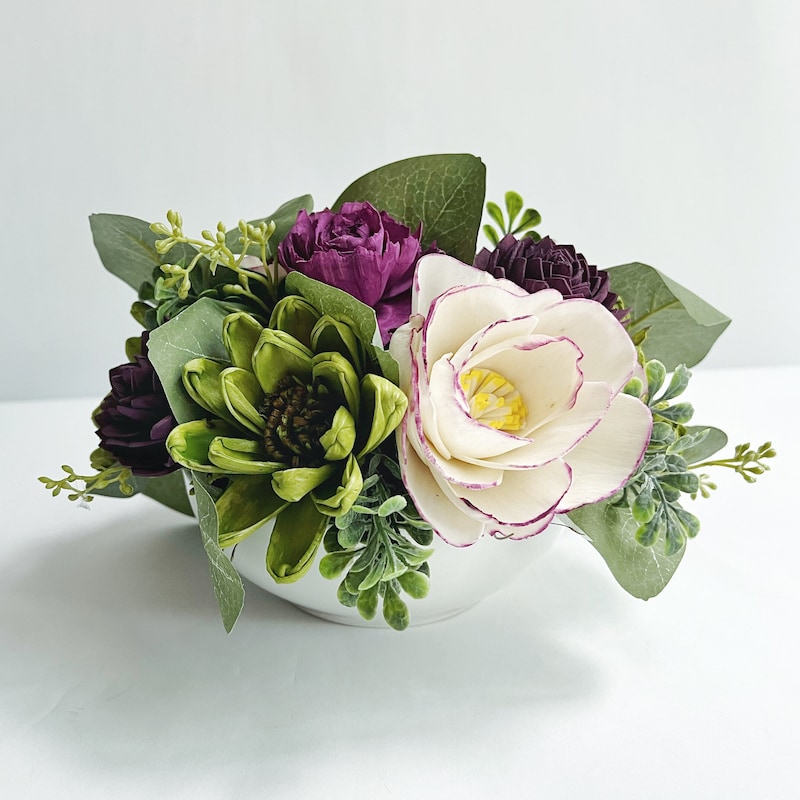 Sola Wooden Purple Flower - Etsy