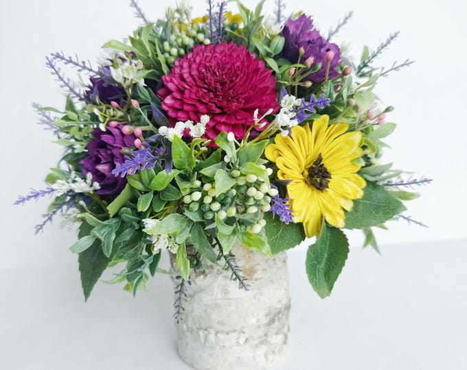 Wildflower Birch Sola Wood Flower Bouquet - Etsy