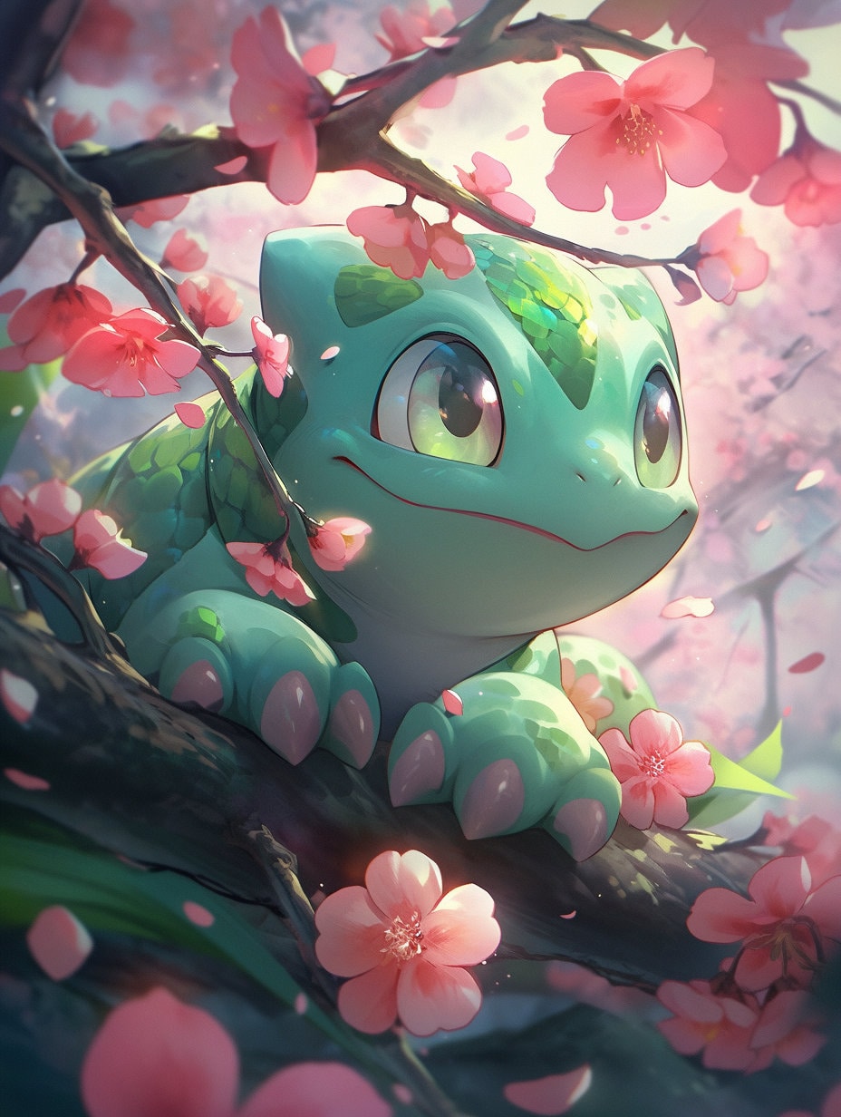 Cute Chibi Japanese Bulbasaur Pokémon Fan Art Giclee Digital - Etsy
