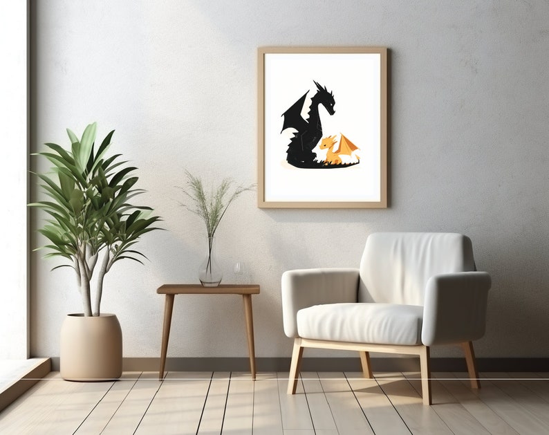 Fourth Wing Poster: Tairn and Andarna Dragon Illustration - Etsy