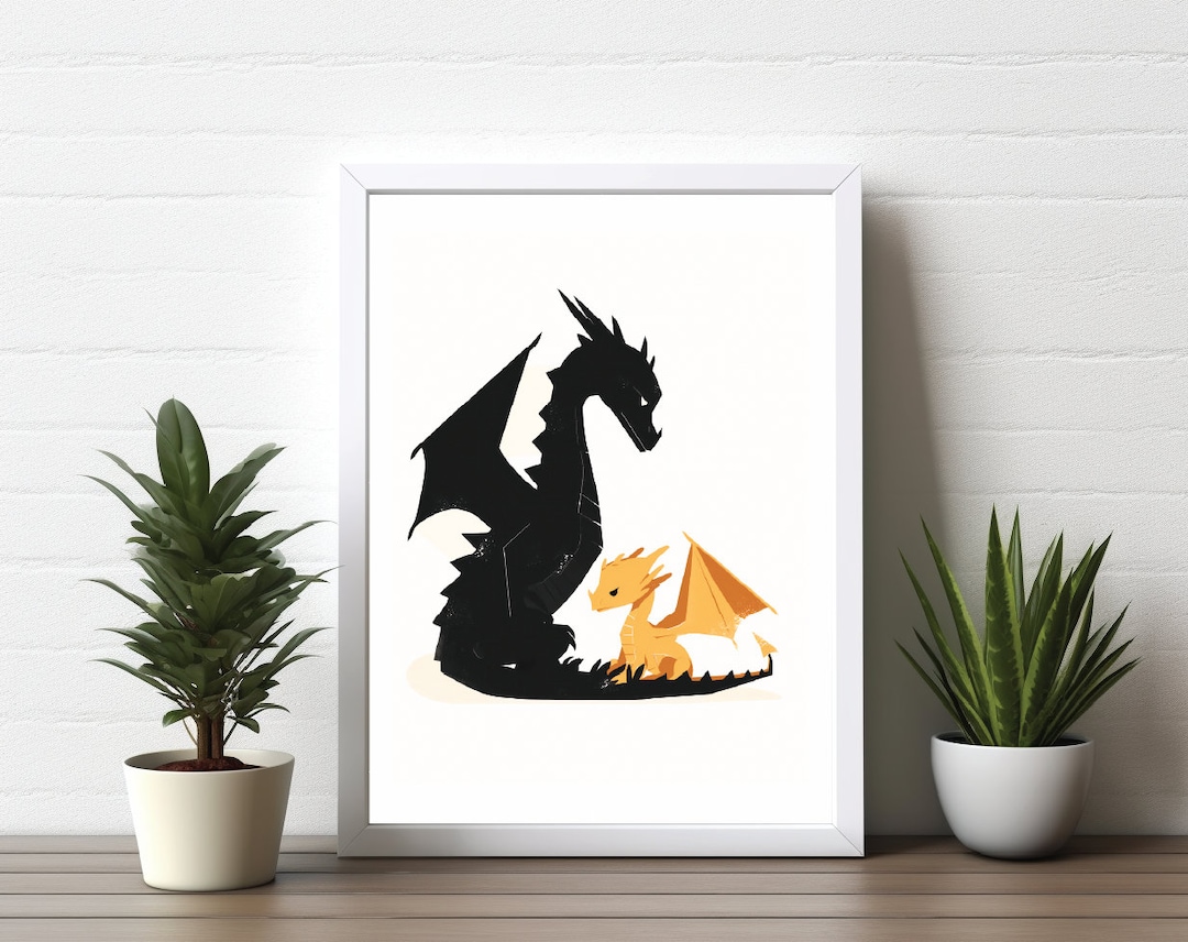 Fourth Wing Poster: Tairn and Andarna Dragon Illustration - Etsy