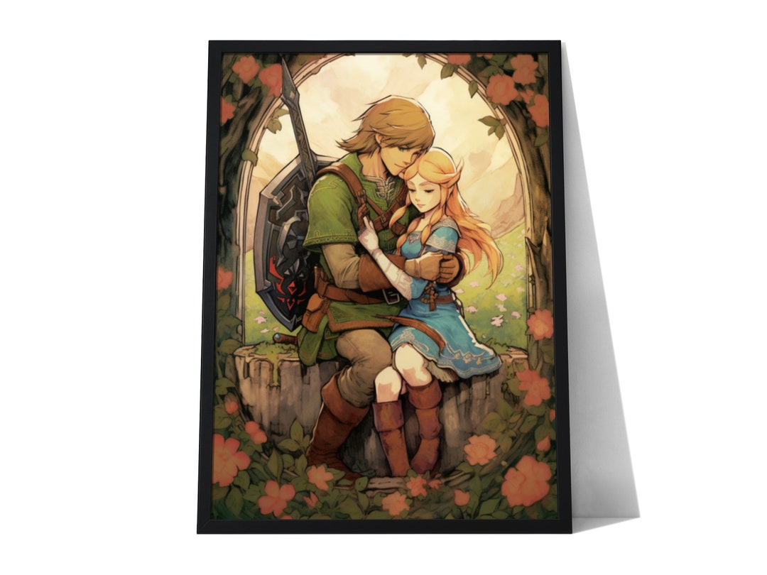 Zelda & Link Art Print: Museum Quality Giclee, Gaming Wall Decor - Etsy
