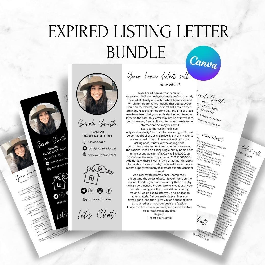 Expired Listing Letter, Real Estate Expired Listing Letter, Prospecting ...