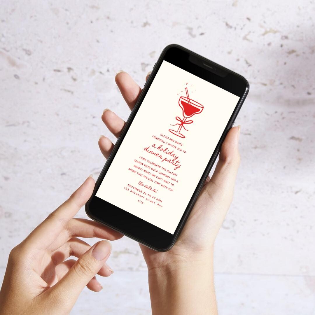 Textable Holiday Party Invitation: Customizable iPhone Invite (canva ...