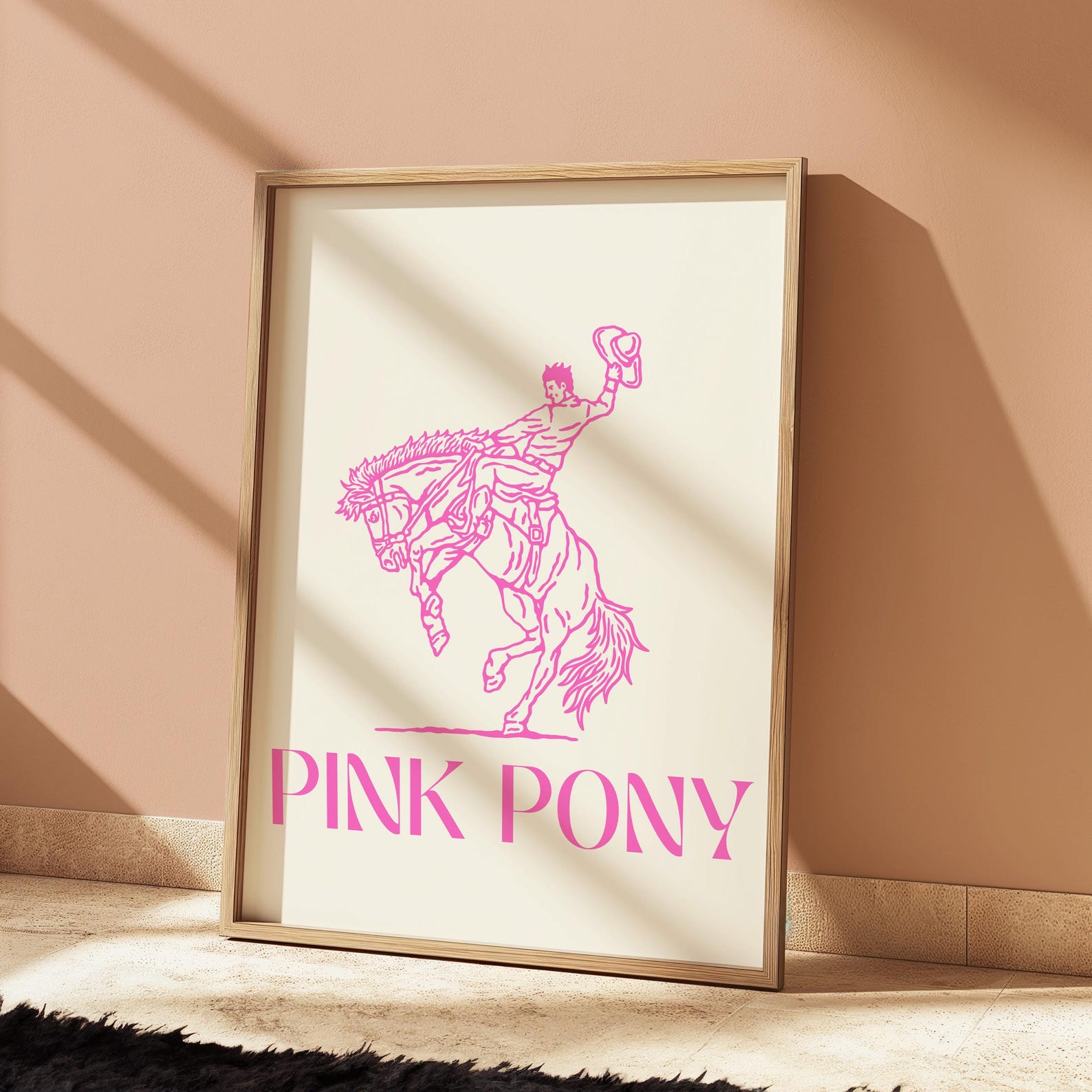 Pink Pony Club Art, Pink Pony Art, Digital Art, Wall Art Print, Pink ...