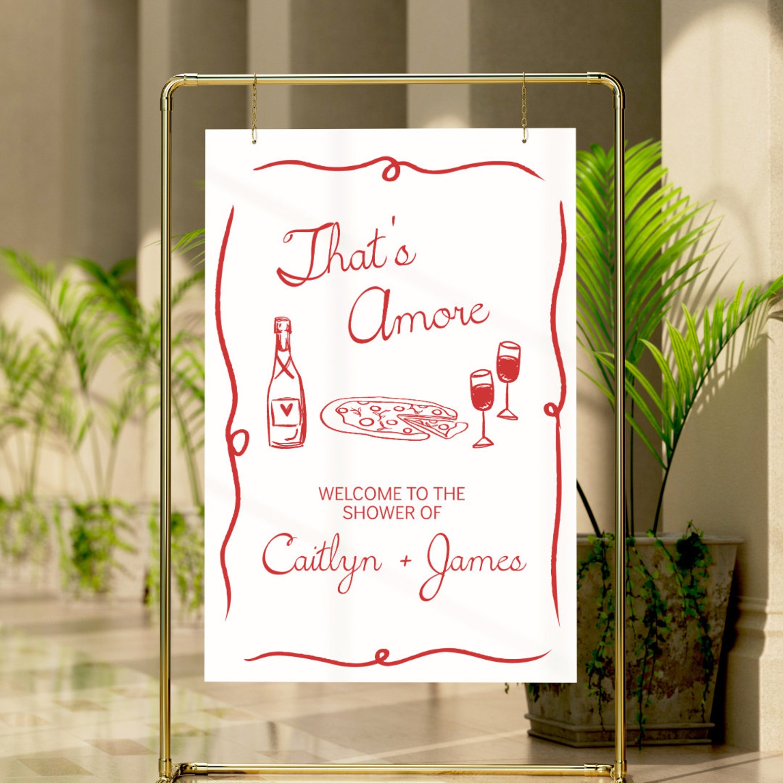 That's Amore Sign, Wedding Rehearsal Sign, Pizza Party Sign, Engagement ...