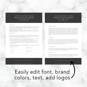 Photographer Contract | Photography Contracts | Client Contract ...