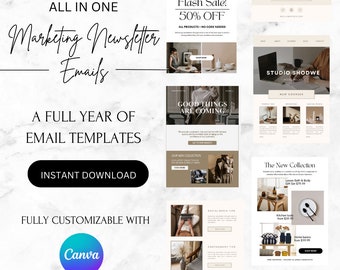 Email Marketing Canva Template, News Letter Template Kit, Sales Email ...