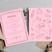 Hand Drawn Menu, Wedding Menu, Menu Template, Pink & Red, Canva ...