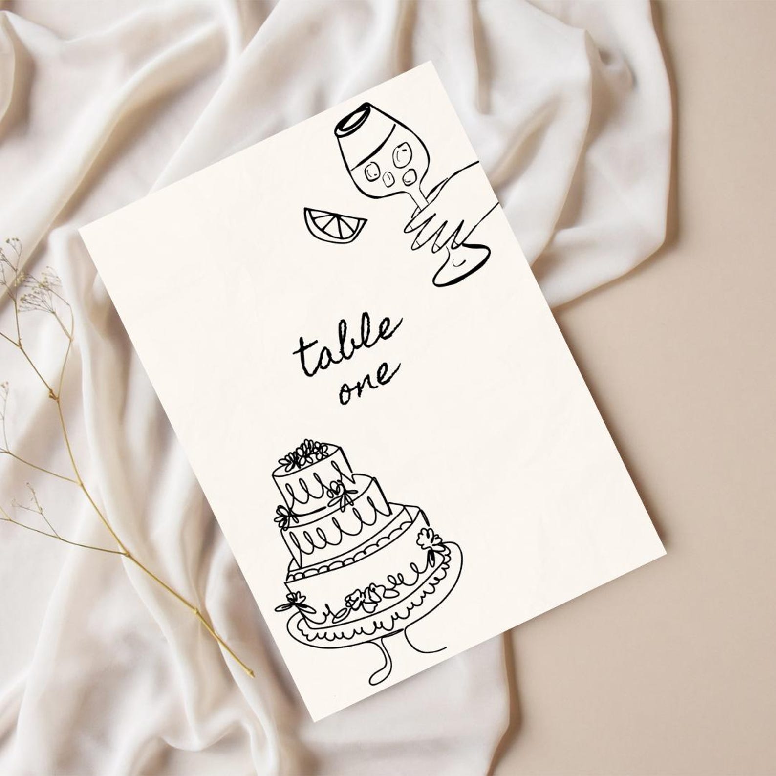 Table Numbers, Scribble Table Number, Doodle Table Numbers, Wedding ...