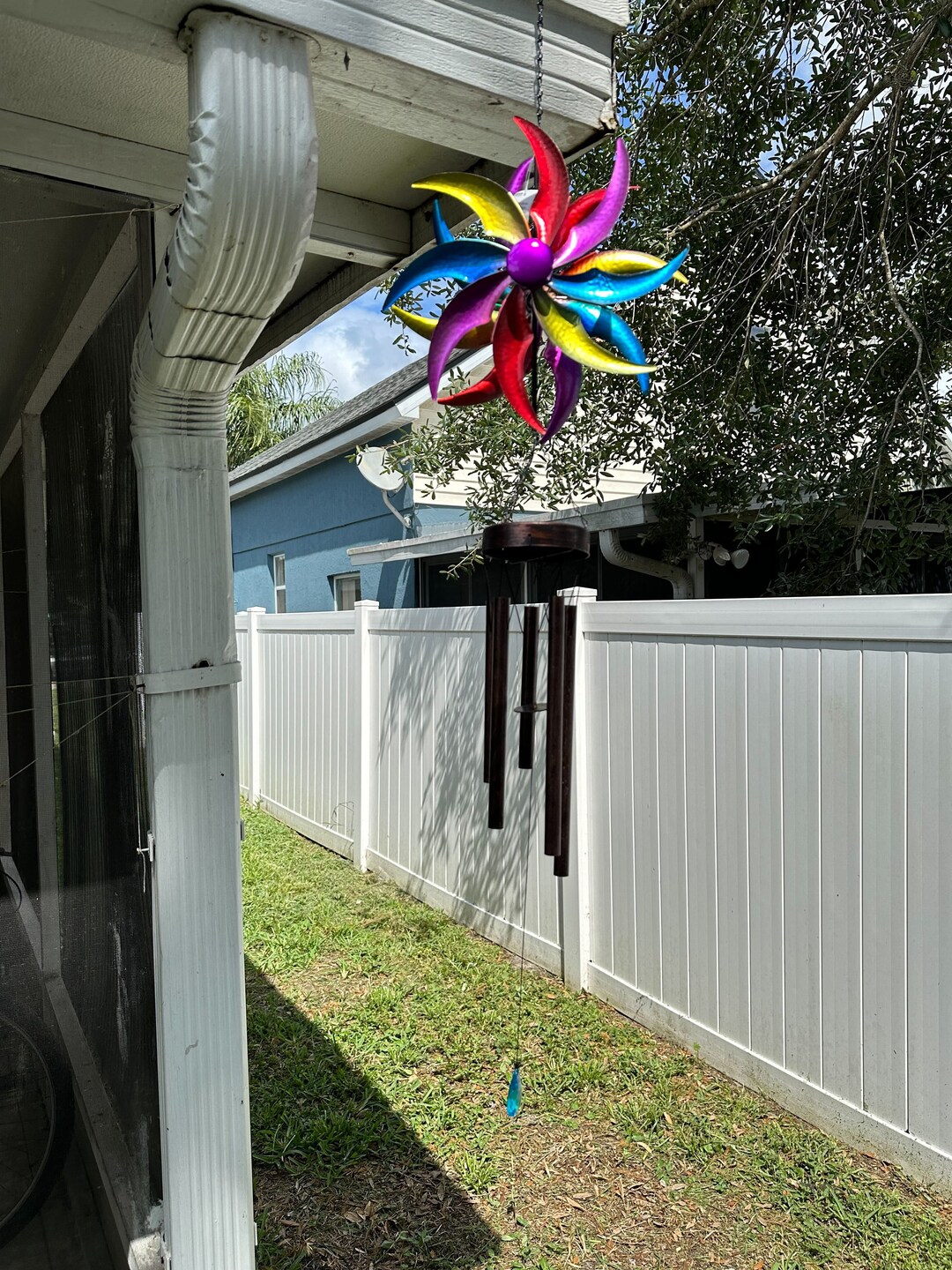 Rainbow Wind Spinner With Wind Chimes - Etsy