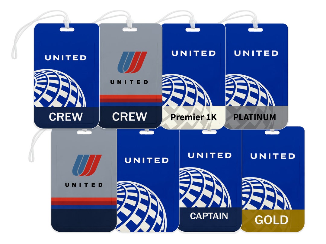 United Airlines Badge Card Holder Luggage Tag Personalize Customize ...