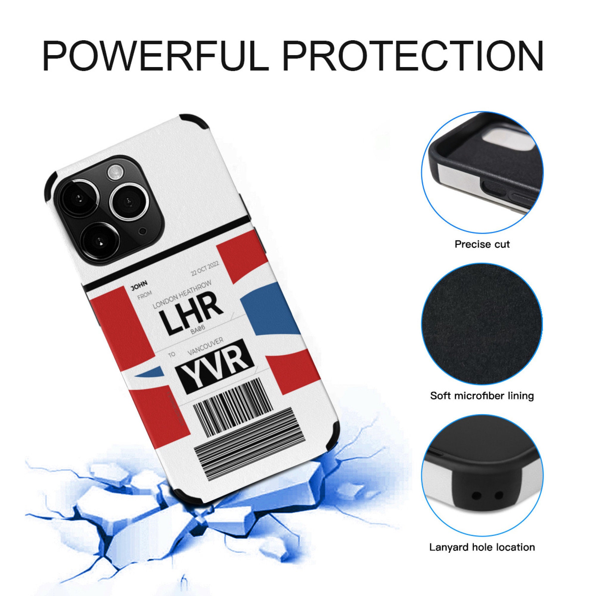 Customizable British Airways Plane Ticket Aviation Phone Case. iPhone ...