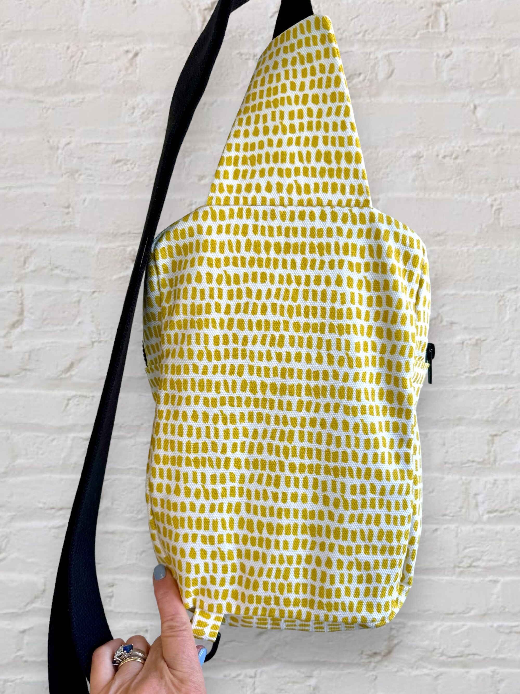 Abstract Sling Bag, Scandinavian Style Brush Cross Body, Abstract Sling ...