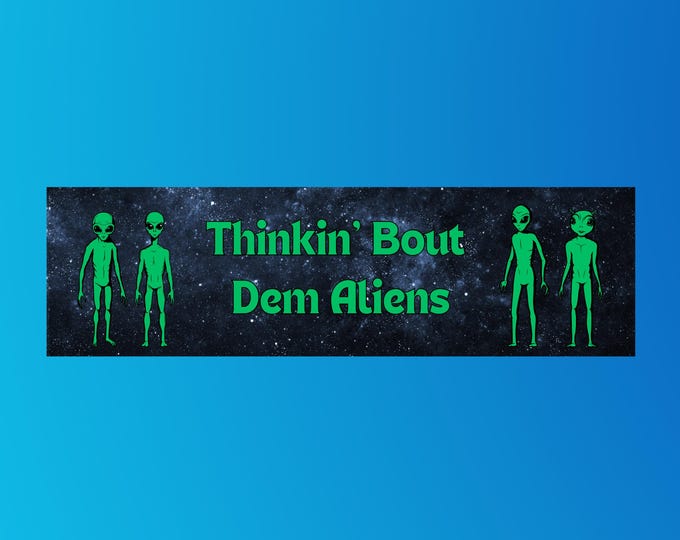 Abducted Bumper Sticker UFO, I Brake for Ufos Sticker, Funny Alien ...