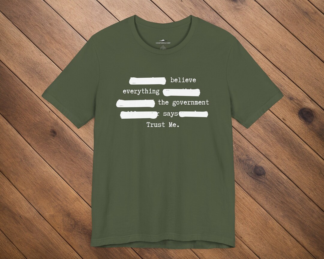 Conspiracy Theory Tshirt Anti Censorship Shirt Anti Government Shirt ...